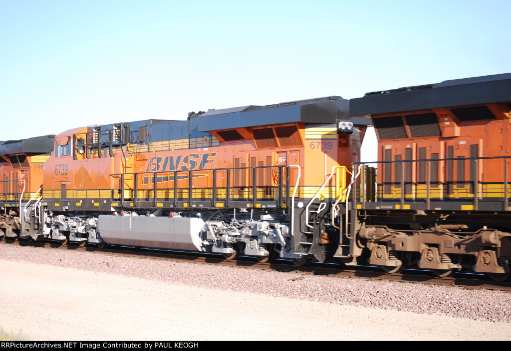 BNSF 6739 heads east as a #3 unit.
